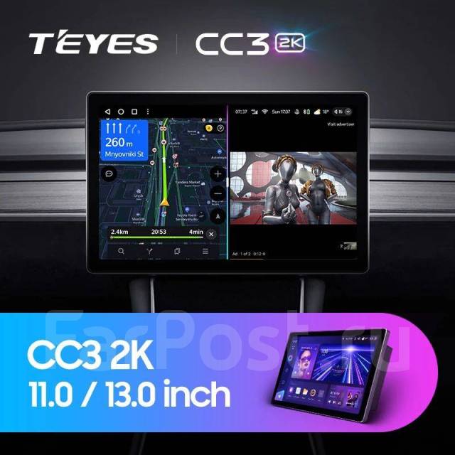 Мультимедиа в авто Teyes CC3 2K 13" And/4-32Гб/8ЯД/DSP проц/4G/GPS, другой, новый, в наличии ...
