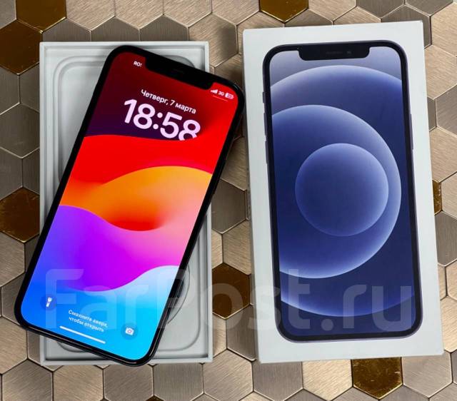 IPhone 12 128Gb без Face ID СЦ «Пиксели», 6.10", моноблок, синий ...
