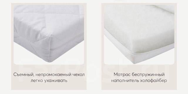 Детский беспружинный матрас в кроватку, новый 120х60х8 см во Владивостоке