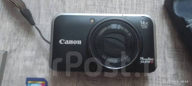 Фотоаппарат Canon SX 210 IS, 14х и более, б/у, в наличии. Цена: 3 000 ...