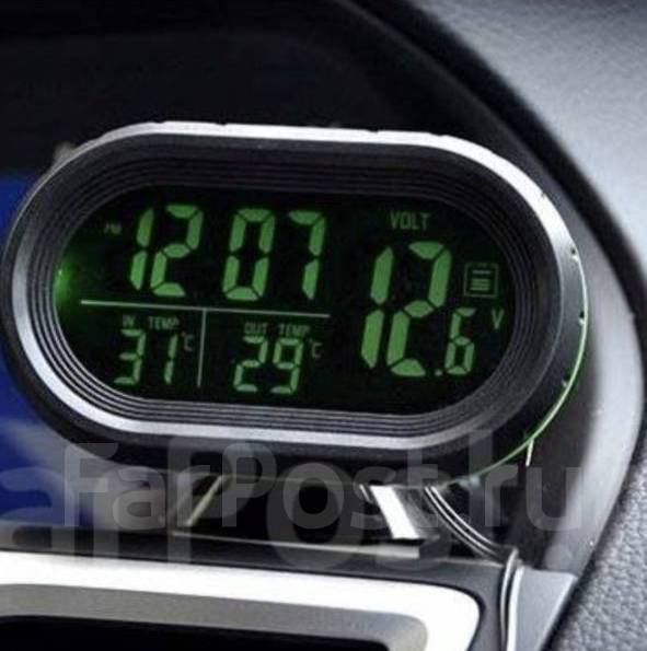 Автомобильные часы с термометром 12-24V вольтметром VST - 7009V купить ...