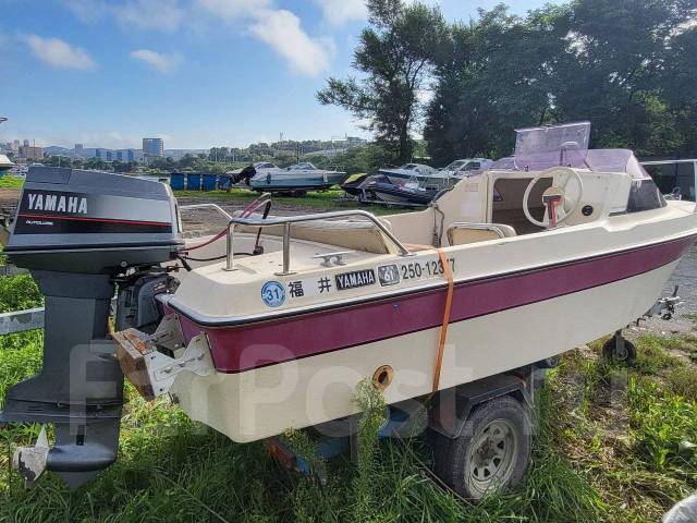 Катер Yamaha Fish 15, подвесной, бензин, 1981 год, 4,50 м. 40,00 л.с. б ...