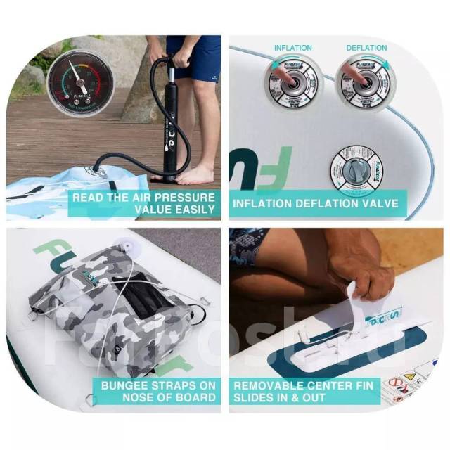 Надувная Сап Sup доска Funwater Tiki Green 106 320 83 15 см новый в