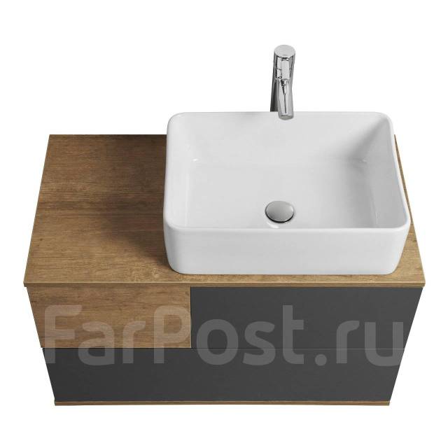 Тумба Под Раковину Aquaton Терра 85 Дуб Кантри, Антрацит 1A247201Teka0 ...