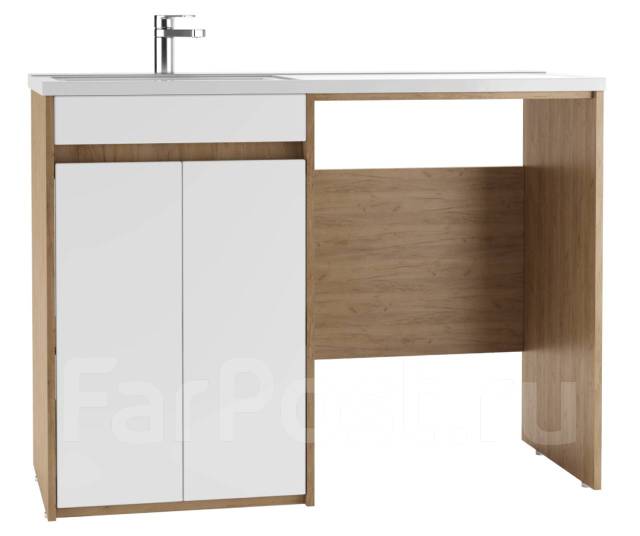 Тумба под стиральную машину Домино Magenta [120, Дуб Вотан; Белый ...