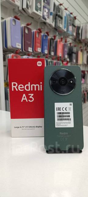 Смартфон Xiaomi Redmi A3 4/128B Forest Green, моноблок, зеленый, 4G LTE ...