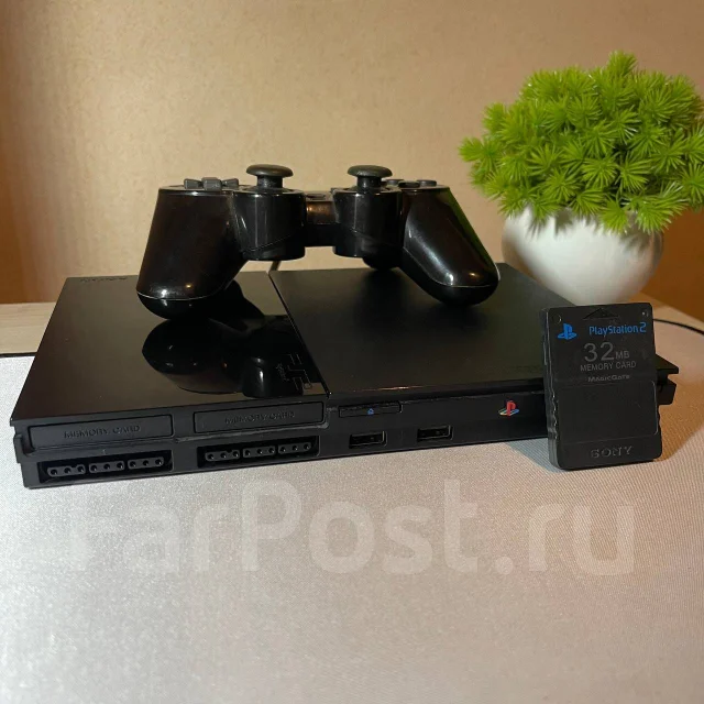 Sony PlayStation 2 Slim. Отличное состояние. SCPH-90006. Комплект, б/у ...