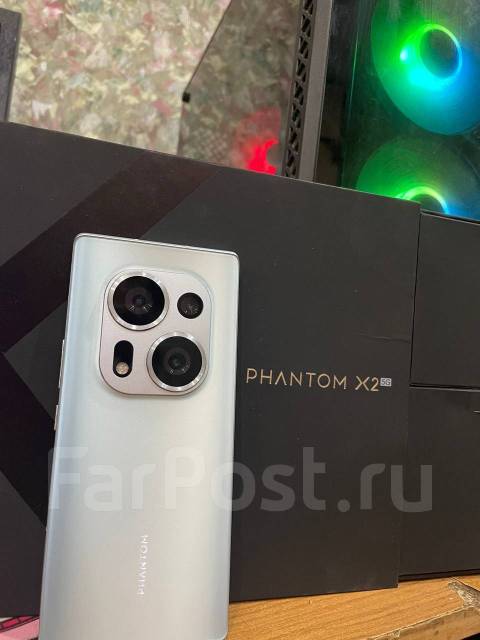 Tecno phantom x2 5g, 256 гб, 6.80", моноблок, серебристый, б/у, в ...