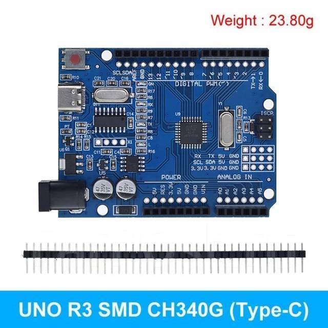 Плата Arduino Uno R3 SMD, ATmega328P CH340G, TYPE-C, DIY, новый, в наличии. Цена: 500₽ во ...