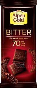 Шоколад Альпен Гольд горький 80 гр. 1/21, в наличии. Цена: 70₽ во ...