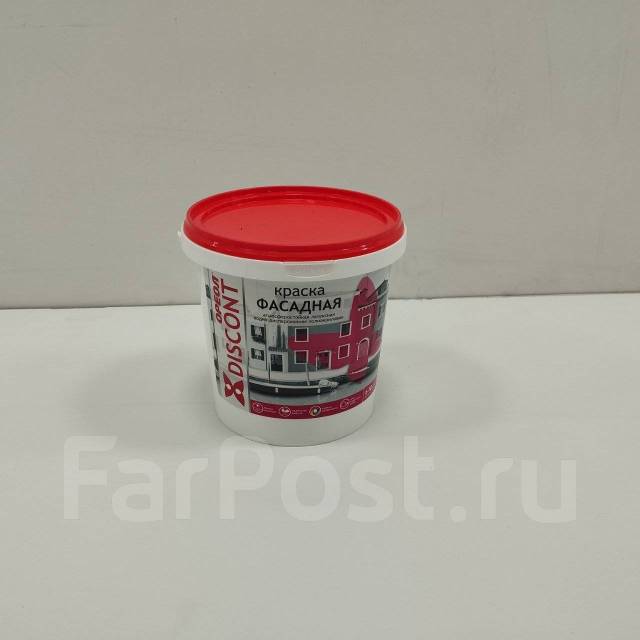 Краска фасадная Ореол белая 3 кг, в наличии. Цена: 750₽ во Владивостоке