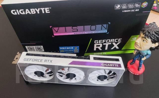 Gigabyte geforce RTX 3060Ti vision белая 8GB Samsung, б/у, в наличии ...