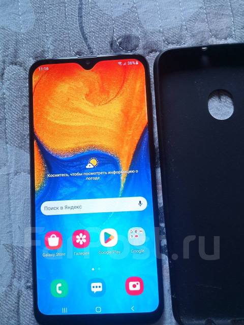 Samsung Galaxy A205, 32 гб, 6.40", моноблок, черный, 4G LTE, б/у, в ...