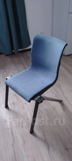 Корейское офисное кресло Fursys, ткань, ножки, голубой, новый, в ...