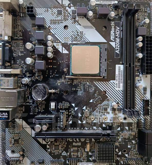 Материнская плата Asrock a320 hdv r4.0, б/у, в наличии. Цена: 3 000₽ во ...
