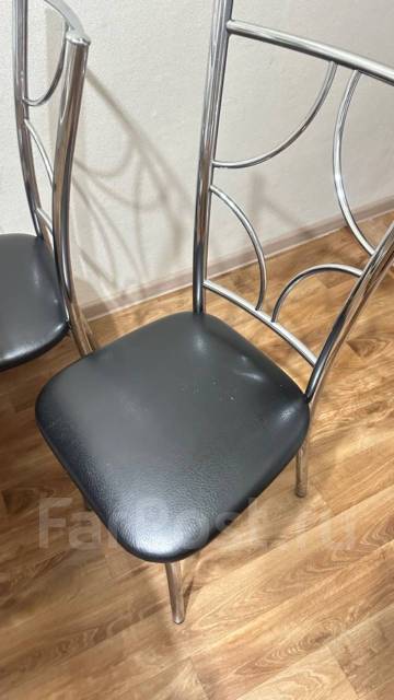Продам стулья, кожзам, чёрный, кухня, б/у, в наличии. Цена: 5 500₽ в ...