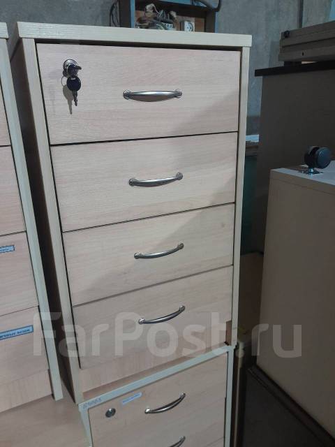 Тумба, тумбочка офисная б/у, светлое дерево, 42,0 см, 76,0 см, 45,0 см ...