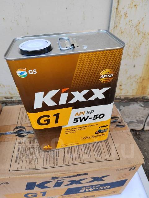 Масло синтетика Kixx 5w-50, синтетическое, 4,00 л. SP, C1, бензин, 4 ...