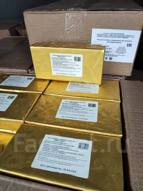 Масло сливочное 500 гр. Опт, в наличии. Цена: 160₽ во Владивостоке