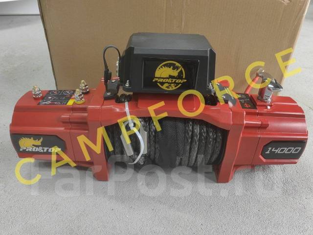 Лебедка PRO&TOP 12V. 14000LBS (6350кг. ) Красная купить во Владивостоке ...