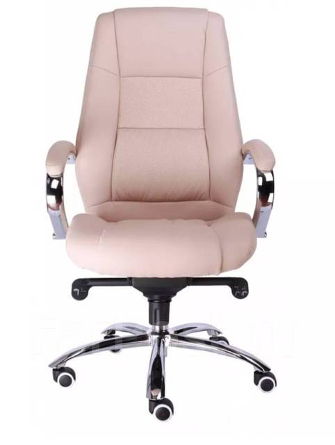 Кресло офисное Everprof KRON M PU (экокожа, мультиблок) бежевый, кожзам, колеса, новый, в ...