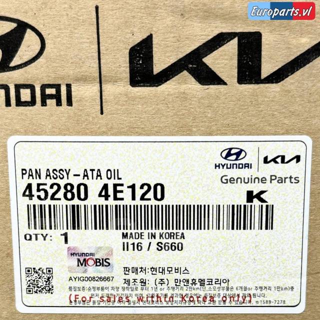 Оригинальный фильтр поддон АКПП Kia Mohave. 452804E120, 452804E020 ...