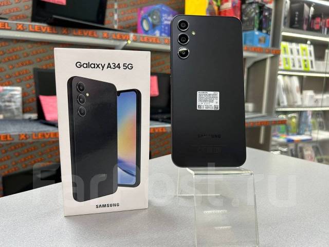 Смартфон Samsung Galaxy A34 5G 256 ГБ черный Как новый, 6.60", 3G, 4G ...