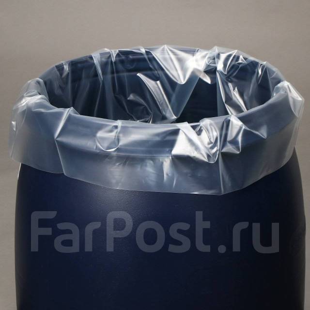 Мешок-вкладыш в бочку, 200 литров, 90 x 150 см, 100 мкм, 5 шт, новый, в ...