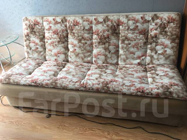 Диван-кровать, книжка, ткань, поролон, малогабаритный, коричневый, 120 ...