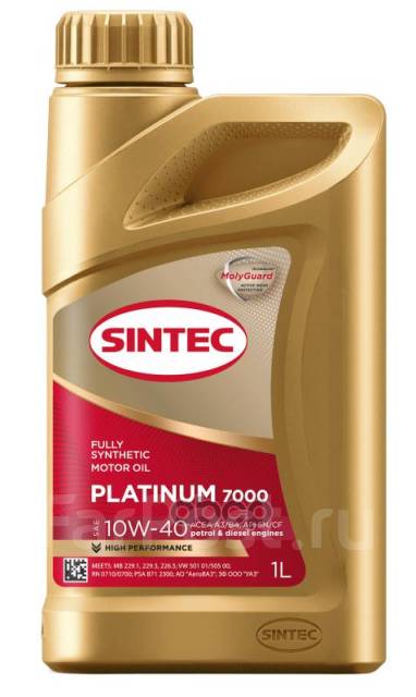 Масло Sintec Platinum 7000 10W-40 A3/B4 Sn/Cf 1Л (Старый Арт. 999858 ...