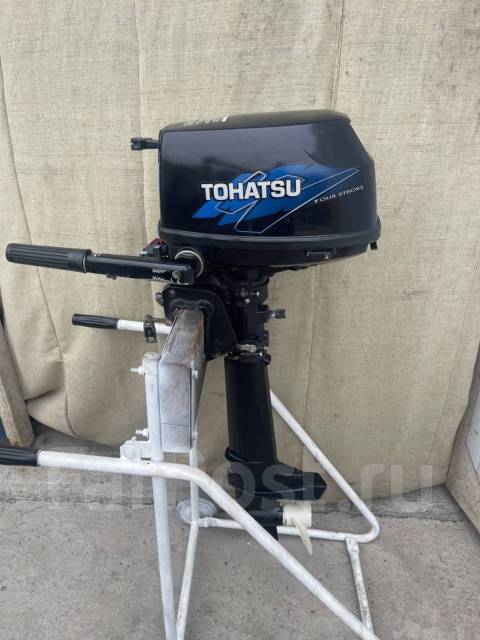 Лодочный мотор Tohatsu MFS6, 6,00 л.с. L (508 мм), 2007 год, бензиновый, 4-тактный, румпельное ...