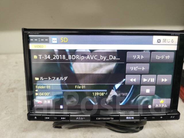 Carrozzeria Avic RZ-403 DVD, CD, MP3, USB, SD, Bluetooth Audio, 2 DIN — 178x100 мм, б/у, в ...