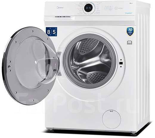 Стиральная машина Midea MF100D80BS/W-RU кл. : А+++ фронт. макс. :8кг (с ...