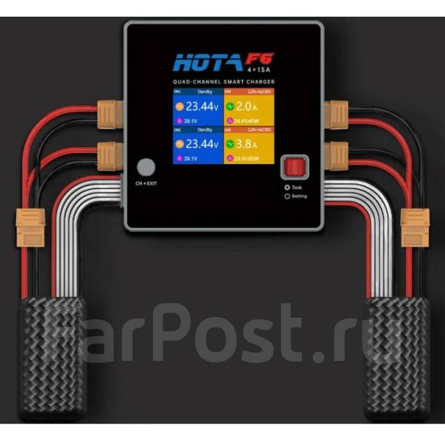 Универсальное зарядное устройство HOTA F6 4x250W/15А, новый, в наличии ...