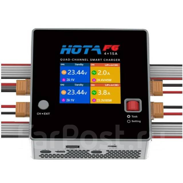 Универсальное зарядное устройство HOTA F6 4x250W/15А, новый, в наличии ...