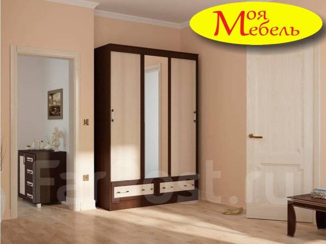 Шкаф-купе Модерн-2, 3-ств с зеркалом ширина 1.50м, мдф, количество ...