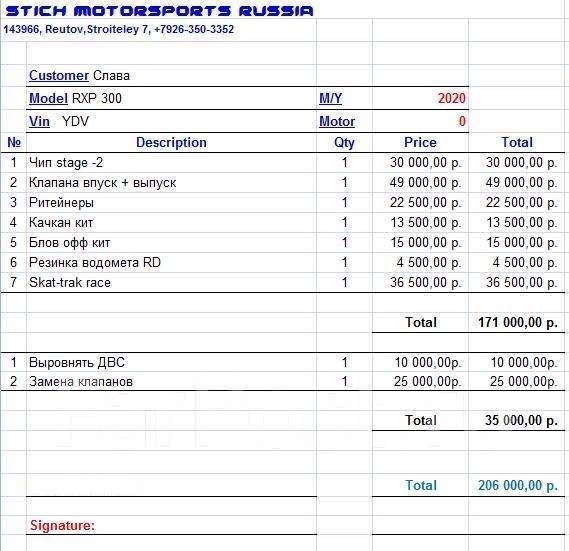 SEA DOO RXP XRS 300. Доработан в Stich Motors+Телега, 2020 год, 300,00 ...