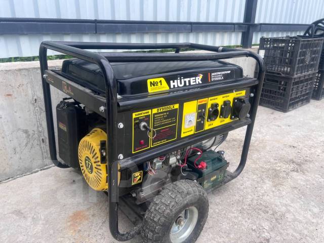 Генератор бензиновый Huter DY9500LX (7.5кВт, эл. стартер), б/у, в наличии. Цена: 45 000₽ во ...