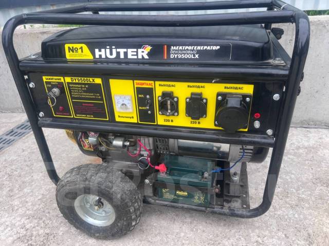 Генератор бензиновый Huter DY9500LX (7.5кВт, эл. стартер), б/у, в ...