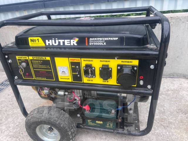 Генератор бензиновый Huter DY9500LX (7.5кВт, эл. стартер), б/у, в наличии. Цена: 45 000₽ во ...