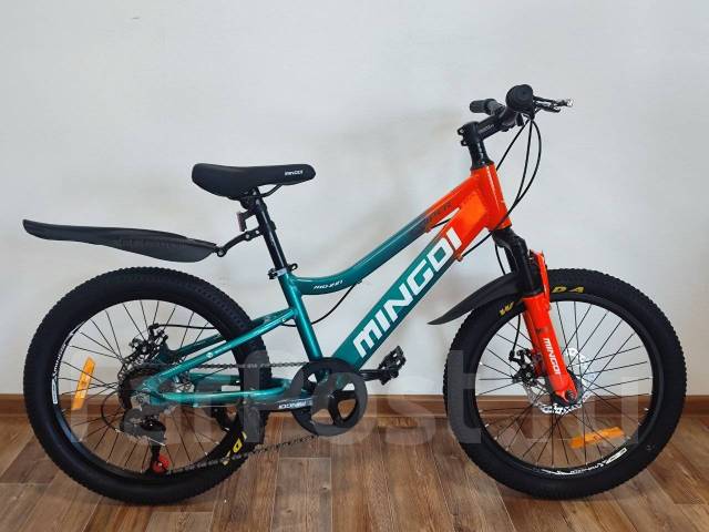 Велосипед горный-Mingoi-MD20-(MD221-зеленый-оранжевый)-детский, Mingdi ...
