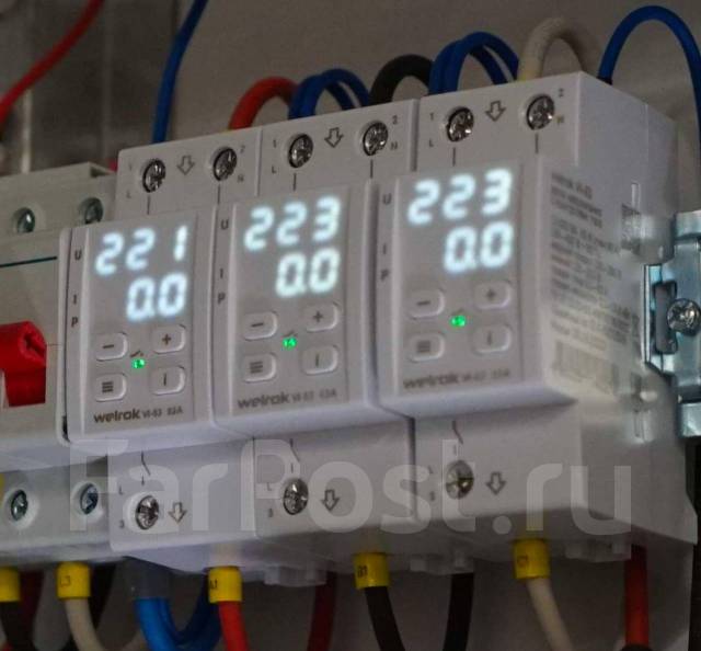 Реле напряжения D2 VI VIP PR 63A/63А 50А 40А 32А 220В 380В Welrok RBUZ, новый, в наличии. Цена ...