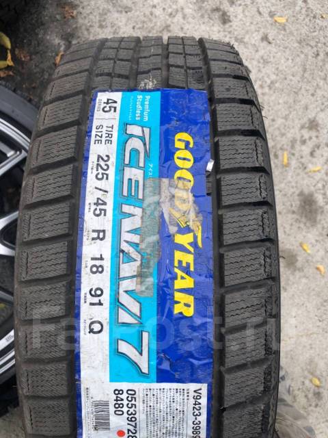 Goodyear Ice Navi 7, 225/45 R18, 18", 1 шт, 225 мм, 45 %, радиальный, зимние, без шипов. Цена ...