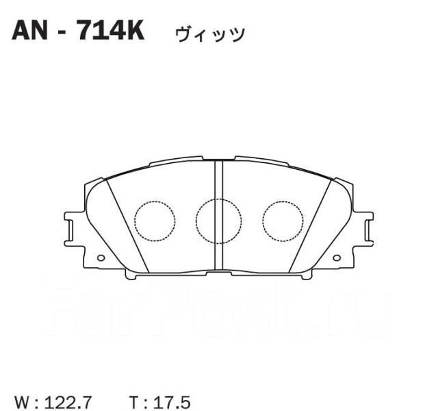 Колодки Akebono Toyota Allion/Premio NZT260 VITZ 13# Corolla Fielder ...