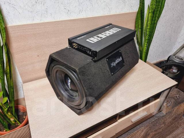 Сабвуфер Aria '12' 1200w + усилитель Ural 1.800, компонентные, 1 200 Вт, пассивный, с корпусом ...