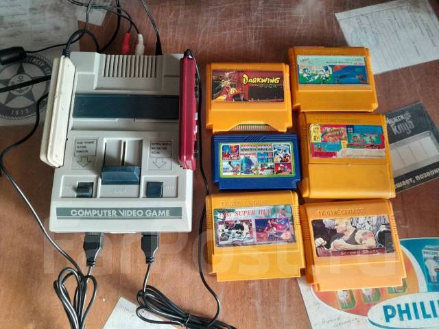 Денди из 90-х + игры TV. Game, Dendy, б/у, в наличии. Цена: 10 000₽ во Владивостоке