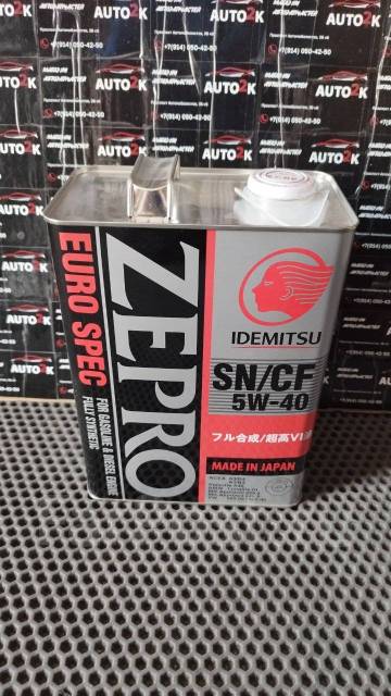 Idemitsu Idemitsu Zepro Euro Spec 5W40 Sn/Cf (4Л), синтетическое, 4,00 ...