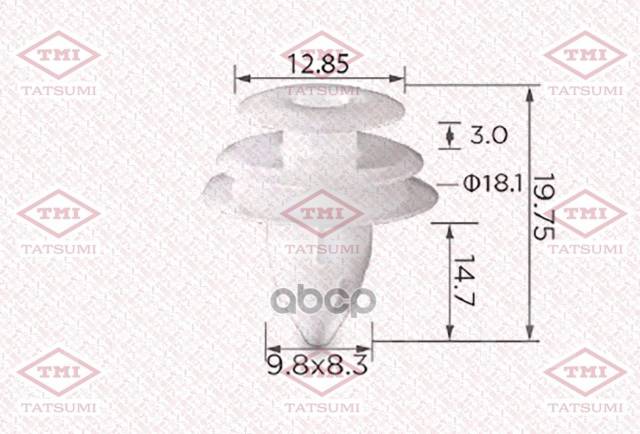 Клипса Автомобильная [Упаковка 10 Штук] Toyota Tatsumi арт. TJB1049 ...