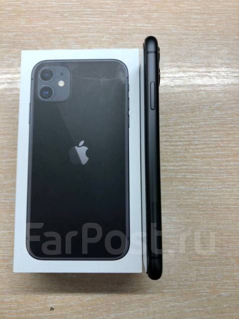 Продам срочно iPhone 11, 64 гб, 6.10", моноблок, черный, 4G LTE, б/у, в ...