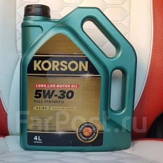 Korson 5W-30 FULL Synthetic A3/B4 4л, синтетическое, 4,00 л. A3, B4 ...
